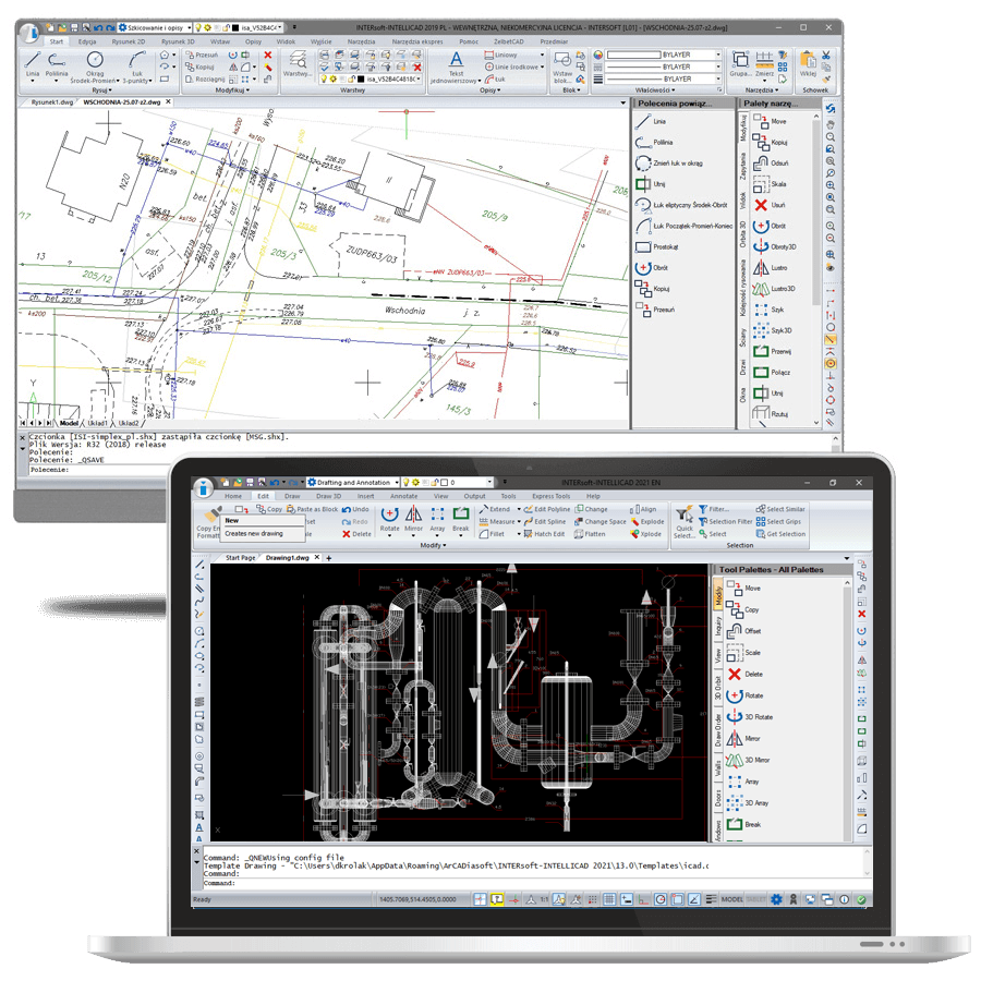 INTERsoft-INTELLICAD program CAD do tworzenia dokumentacji 2D i 3D
